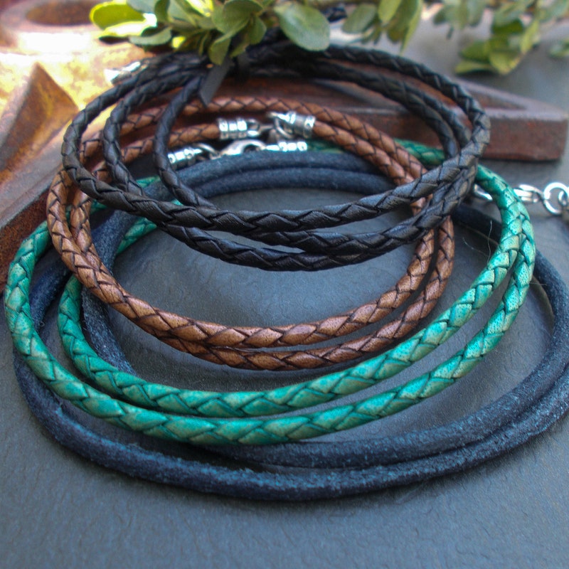 Leather Cord Necklace - Etsy