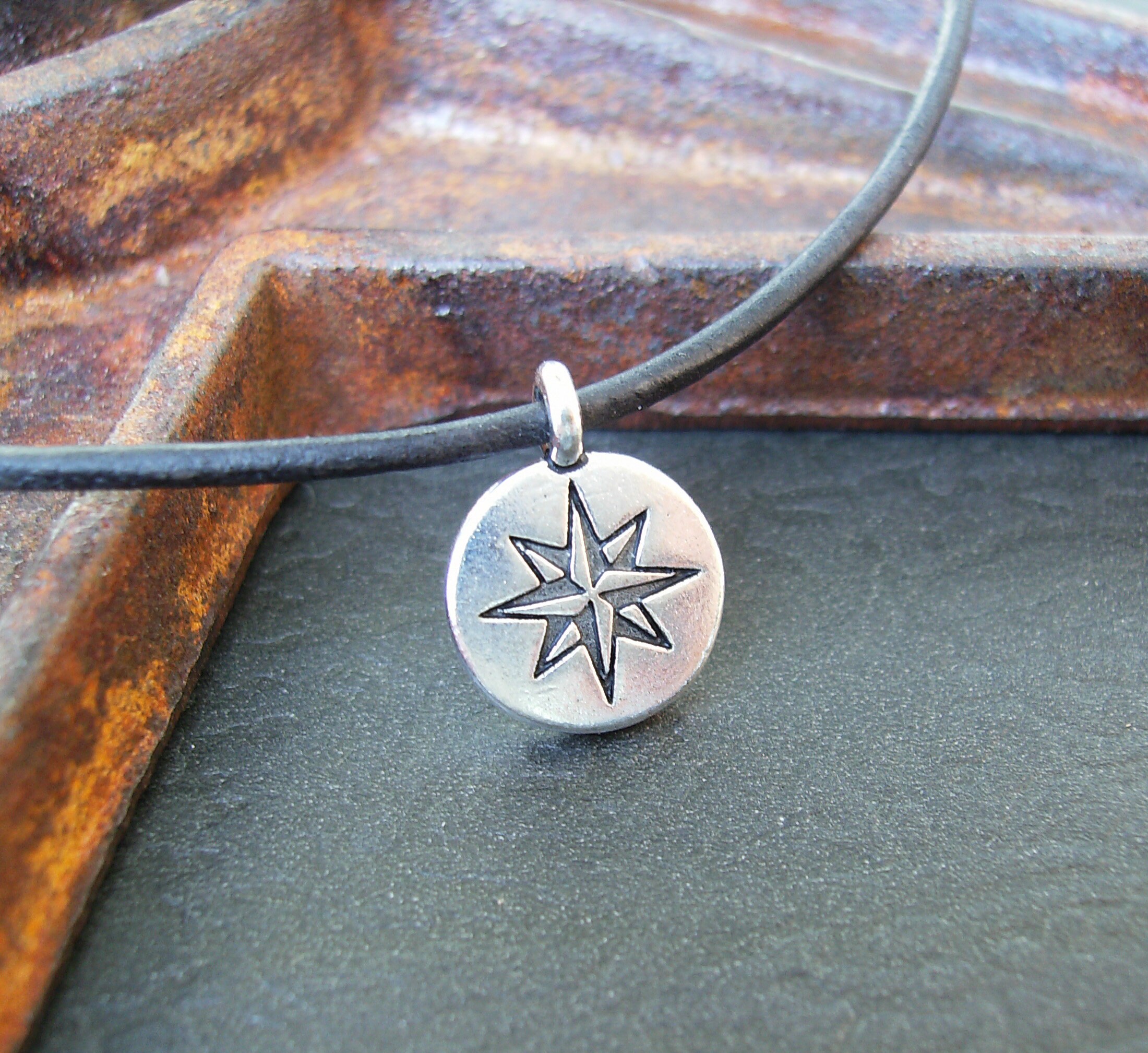 Mini North Star Pendant Necklace Silver or Gold Charm on | Etsy