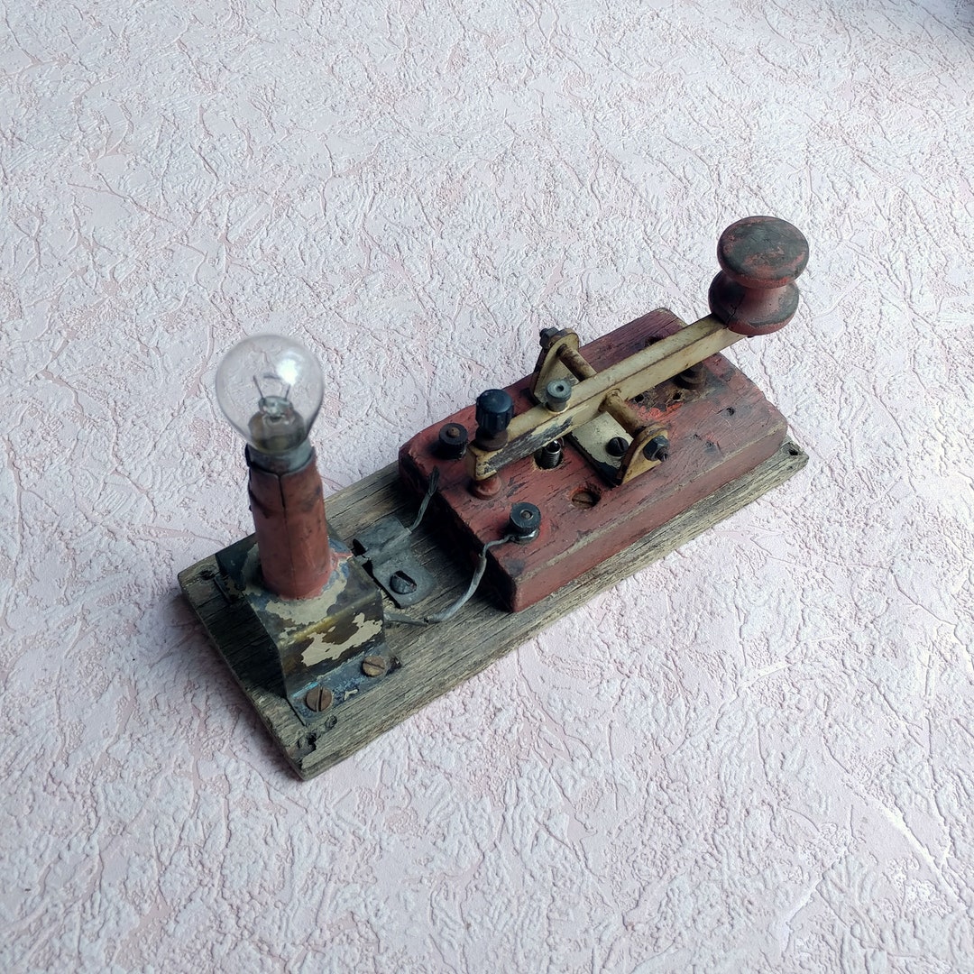 Morse Key With Indicator Lamp. Antique Soviet Telegraph Key - Etsy