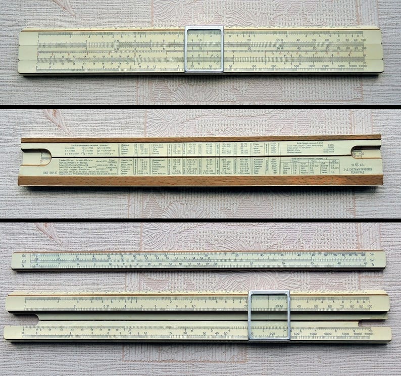 Vintage Soviet Logarithmic Slide Ruler, 1967, Leningrad - Etsy