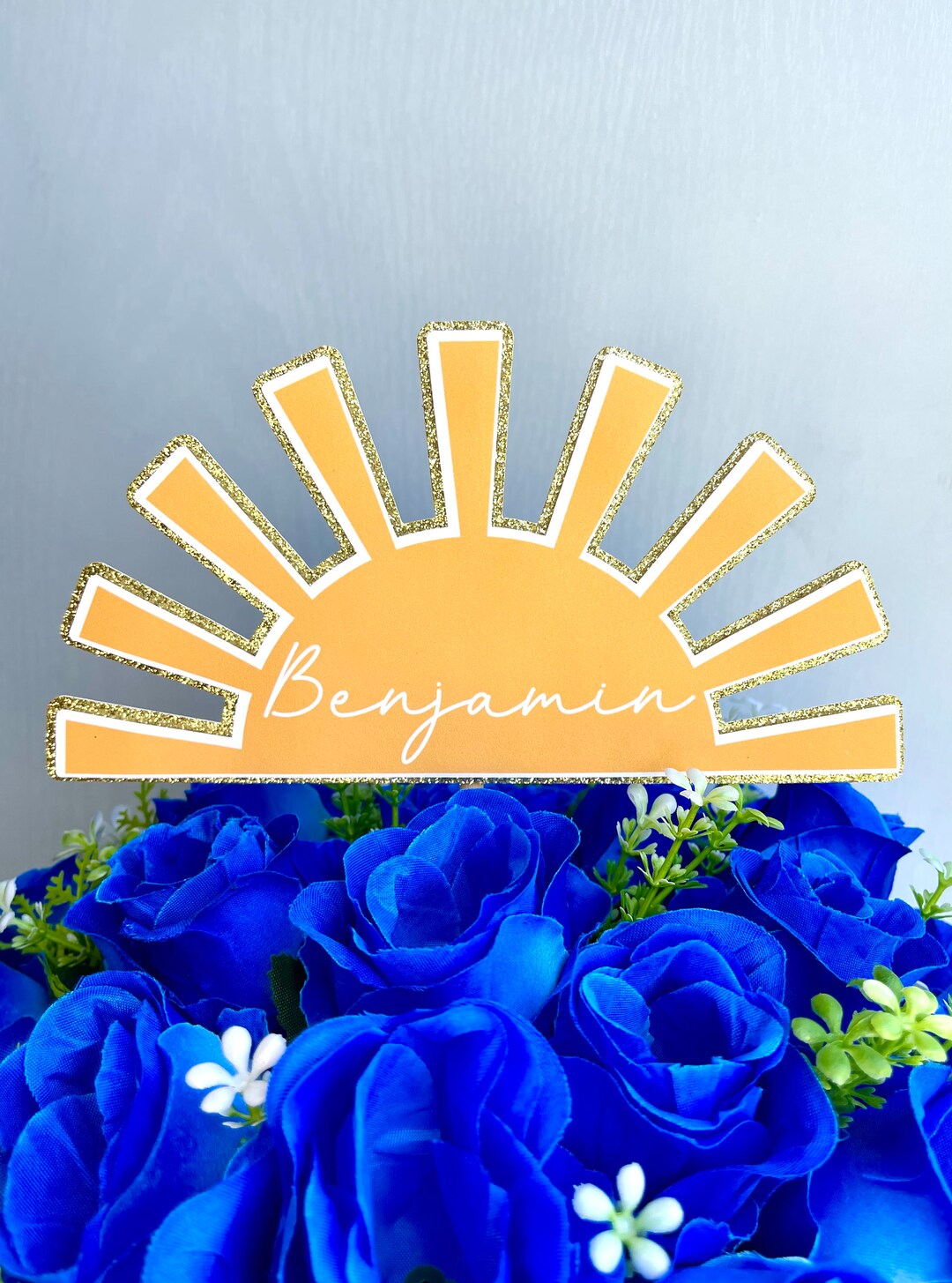 Personalized Half Sun Centerpiece, Half Sun Cake Topper, Here Comes the ...