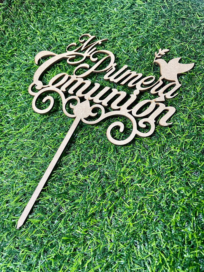 Mi Primera Comunión Wooden Cake Topper Mi Primera Comunión - Etsy