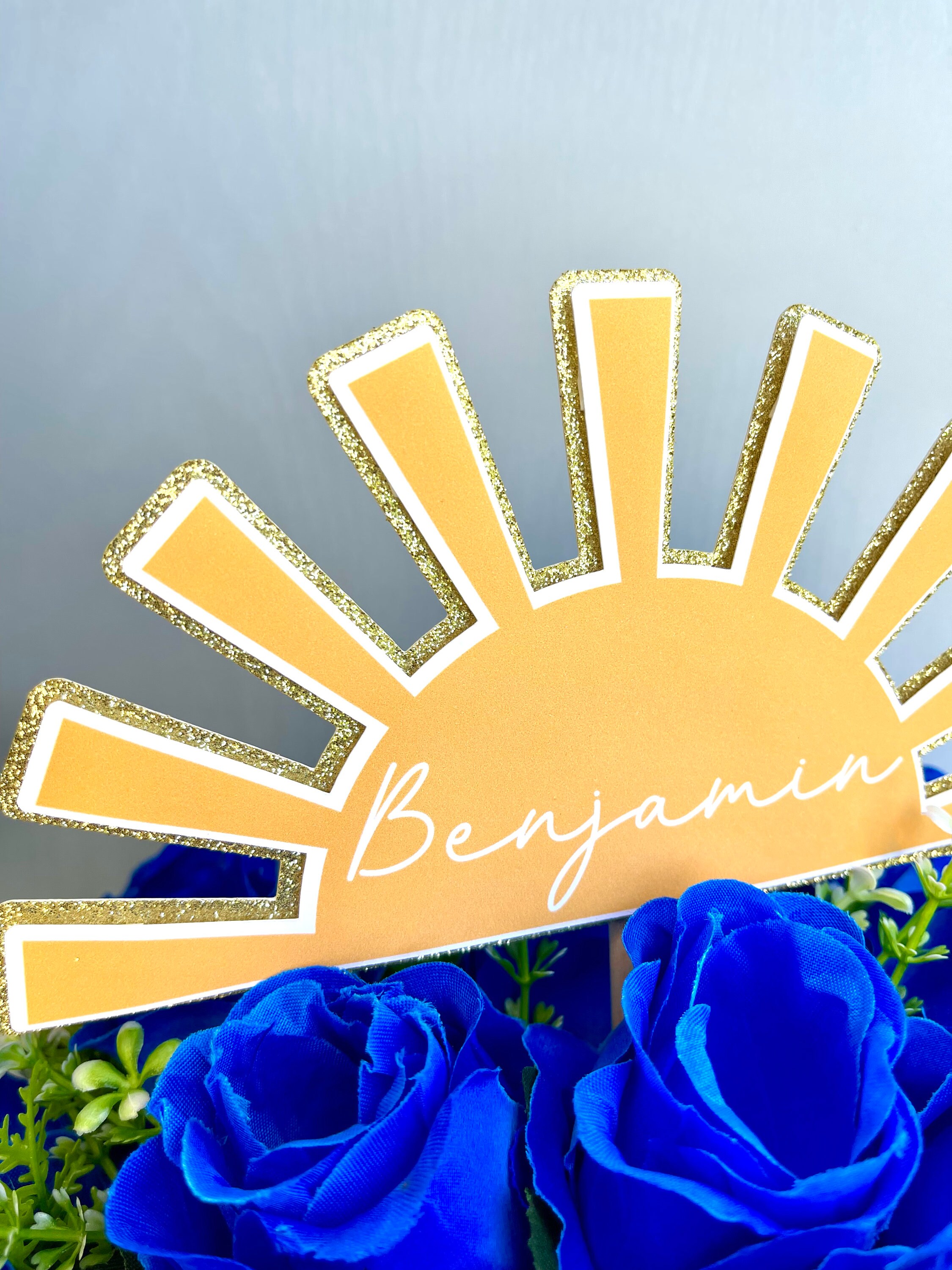 Personalized Half Sun Cake Topper: Sunshine Party Centerpiece - Etsy