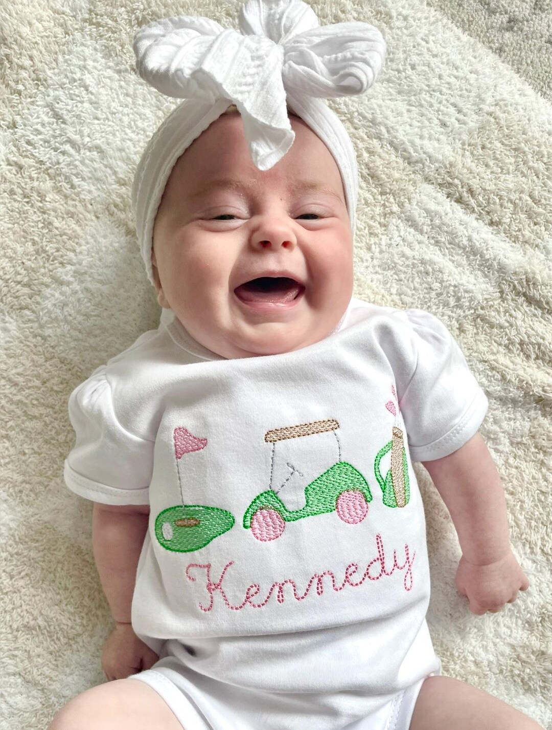 Custom Girl Golf Shirt, Baby Golf Onesie, Baby Girl Golf, Girl Golf ...