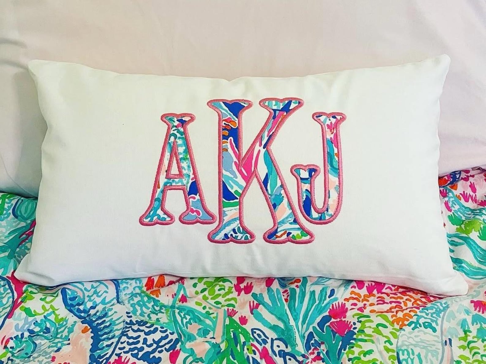 Custom Monogrammed Pillow, Monogrammed Pillowcase, Personalized Pillow ...