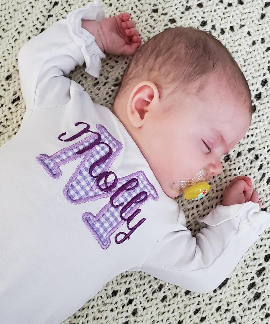 Custom Baby Name Embroidery, Personalized Baby Gift, Monogrammed Baby ...