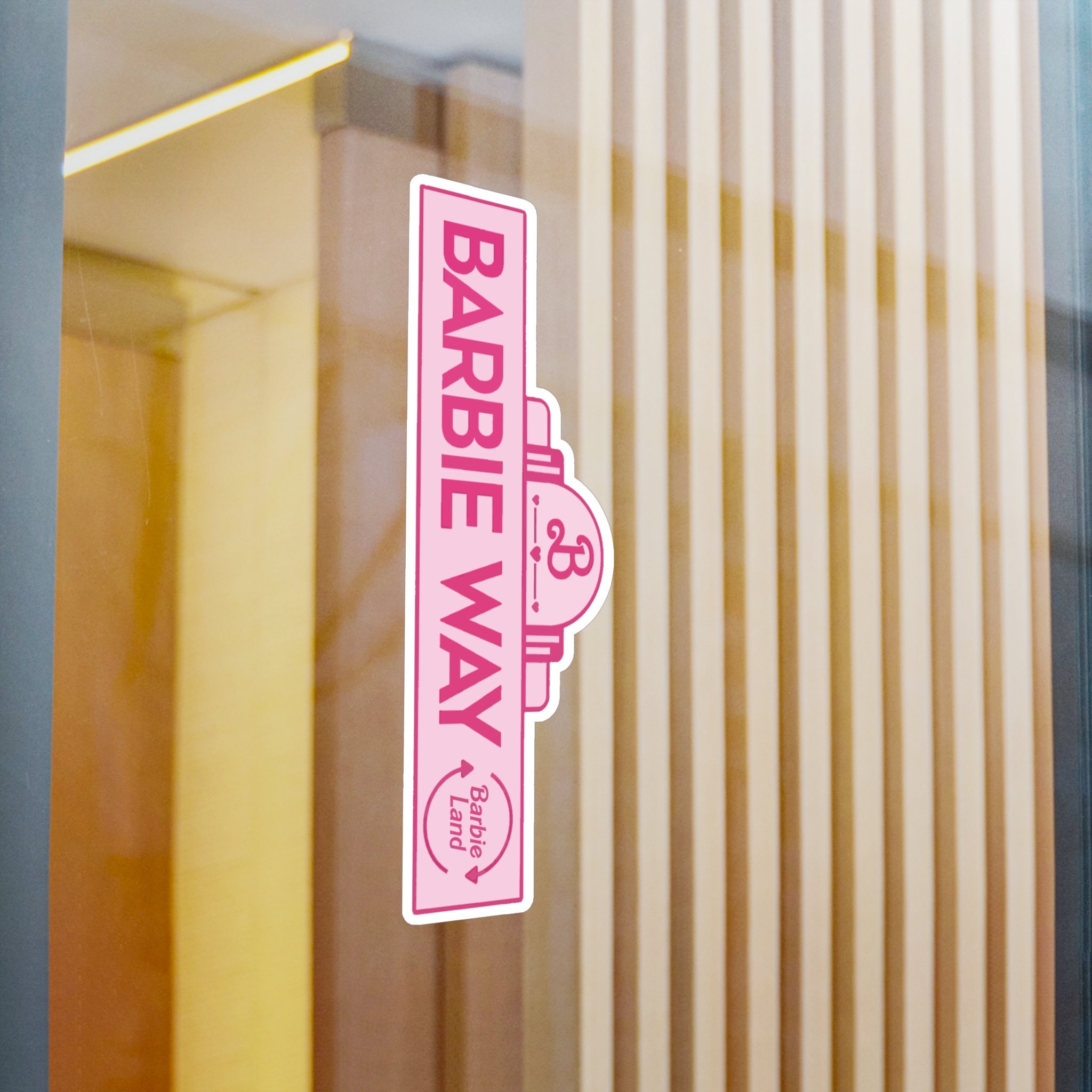 Large 10 Inch Barbi Way Street Sign Sticker Pink Barbi Sticker - Etsy