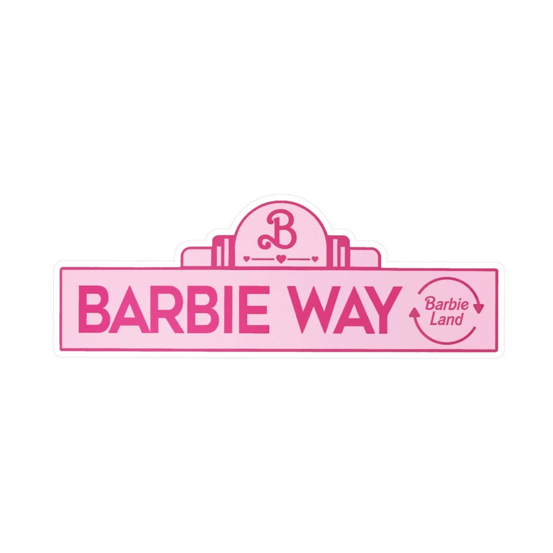 Large 10 Inch Barbi Way Street Sign Sticker Pink Barbi Sticker - Etsy