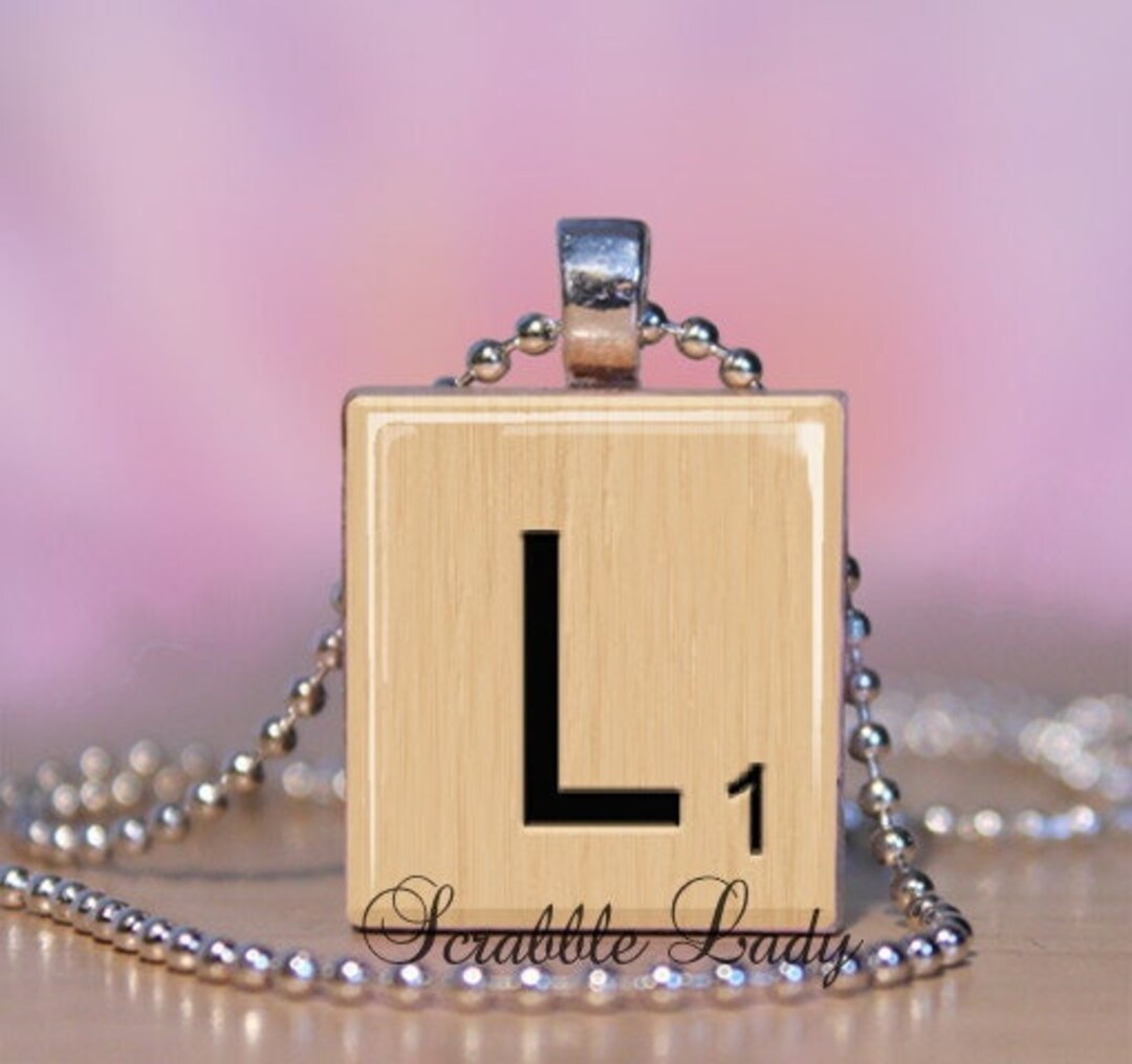 Personalized Scrabble Tile Initial Pendant Necklace, Key Ring, Zipper ...