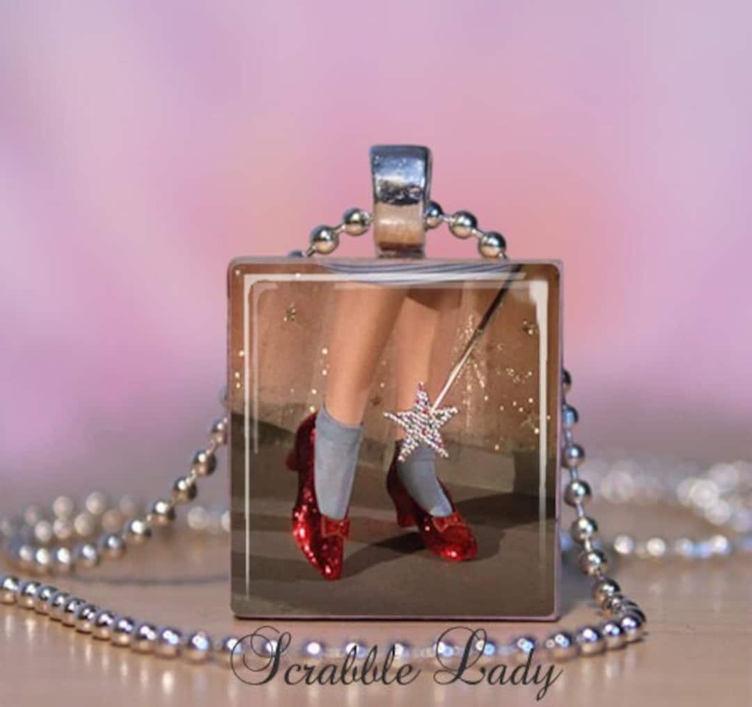 DOROTHY RUBY SLIPPERS Scrabble Necklace. Theres No Place Like Home ...