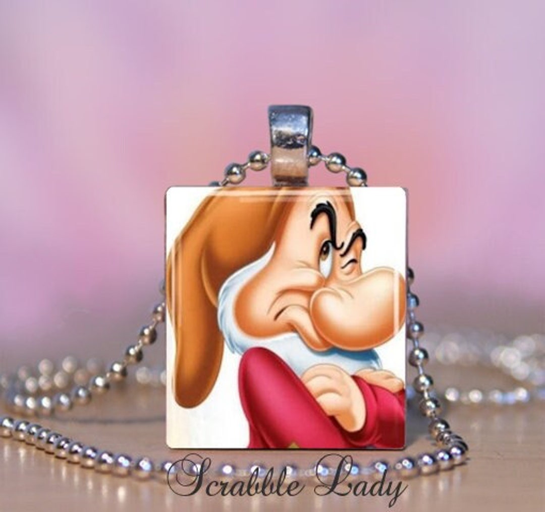 GRUMPY Necklace. Grumpy Scrabble Jewelry. Grumpy Scrabble Pendant. Grumpy Necklace. Grumpy Key ...