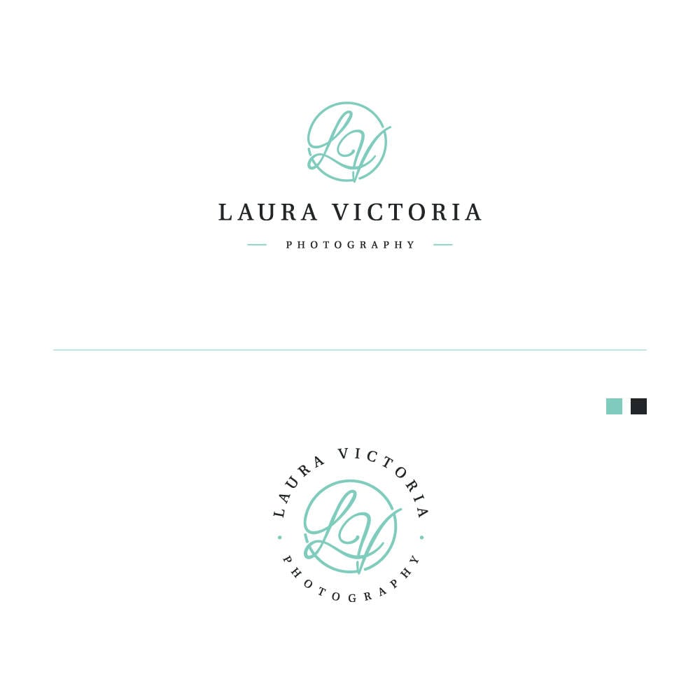 Custom Logo for Photographer, Initials, Branding Set, Elegant Logo ...