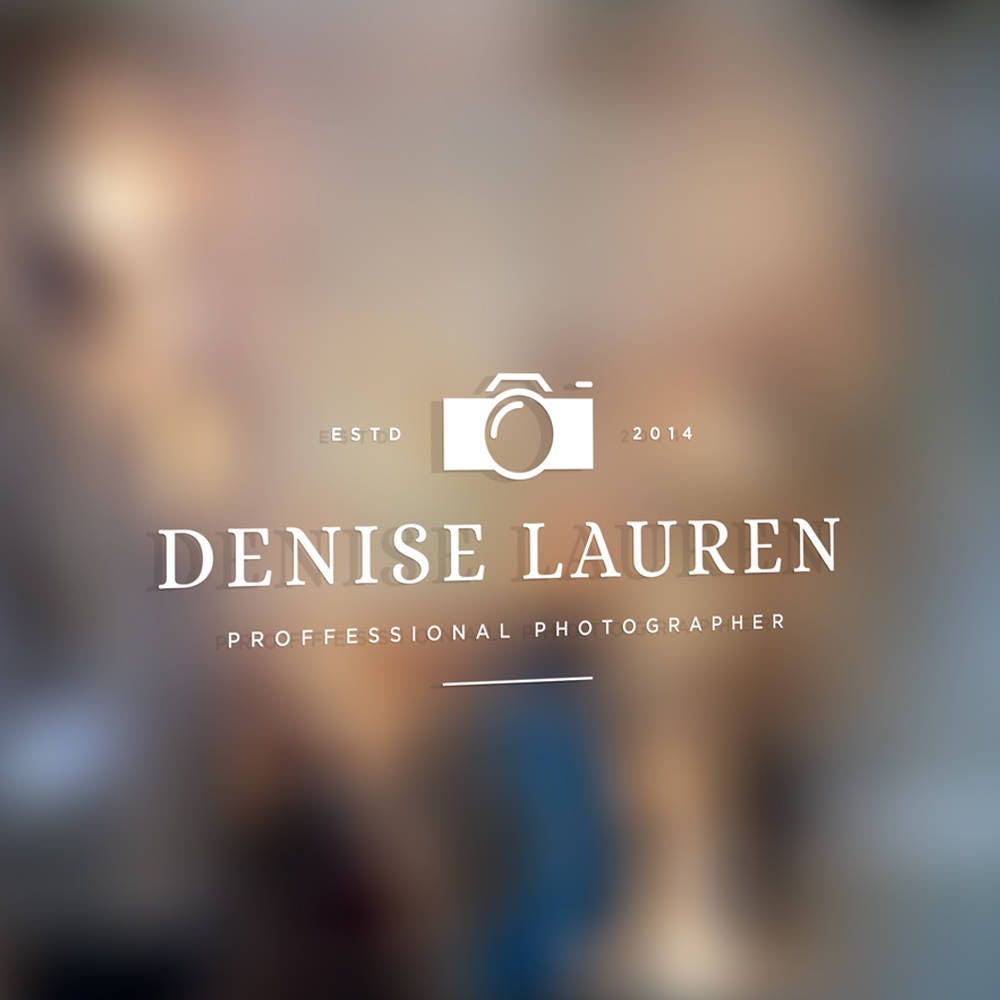 Photo Logo Design, Gold Blog Logo, Branding Set, Custom Photo ...