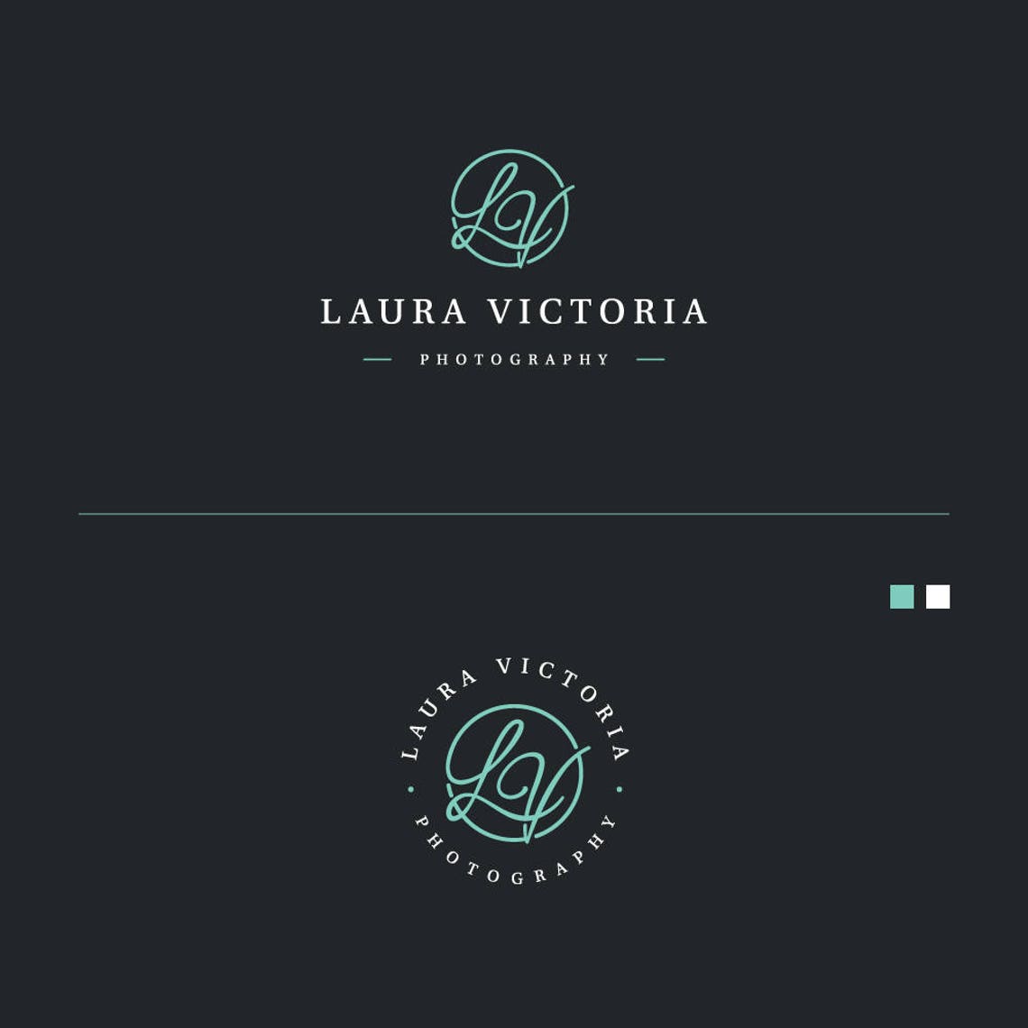 Custom Logo for Photographer, Initials, Branding Set, Elegant Logo ...