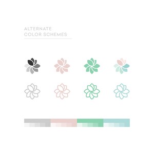 Leaves Logo, Flowers Logo, Branding Set, Logo Design Branding, Flower ...