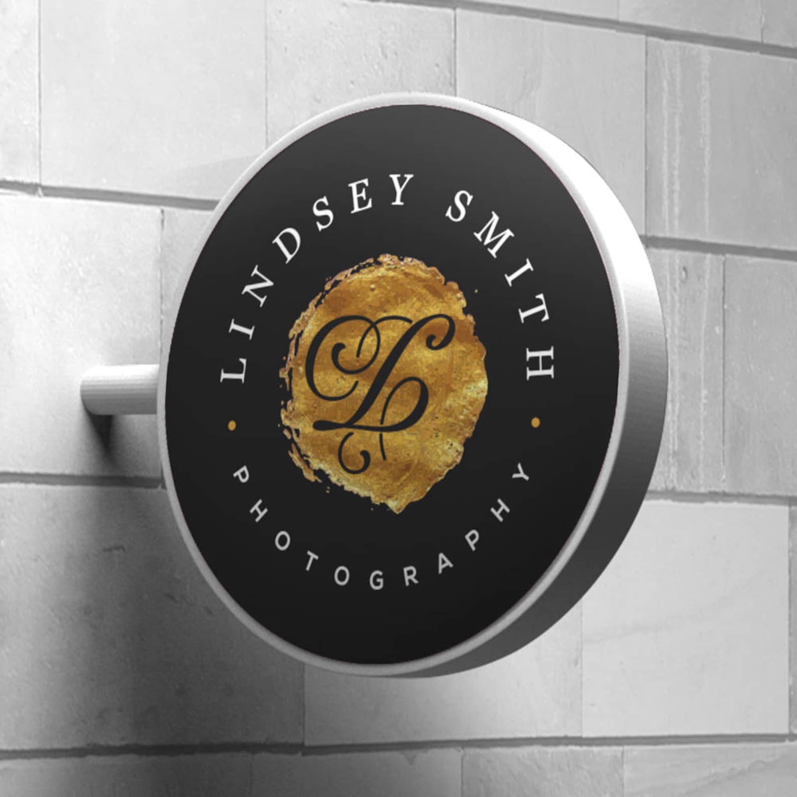 Premade Gold Logo Logo Monogram Gold Circle Logo Blog Logo - Etsy