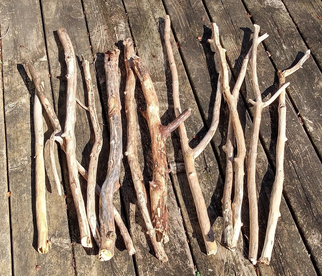 25 30 Bundle of 12 Branches Limbs Creek Wood Rustic Decor Cabin Crafts ...