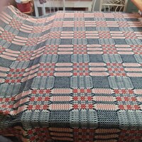 Vintage Primitive 1836 Colonial Era Jacquard Woven Throw Reversible ...
