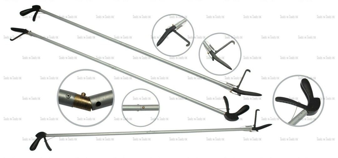 62 Long Aluminium Snake Lizard Catcher Tongs Reptile Grabber Handling ...