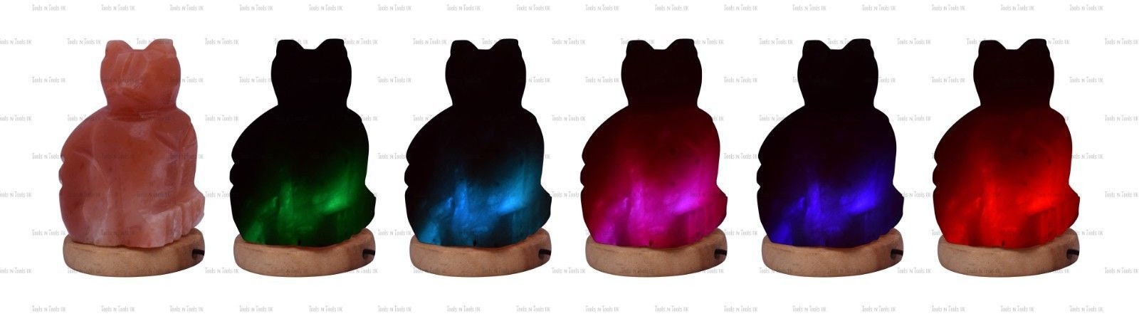 Pink Cat Multi Color Bulb Usb Led Himalayan Salt Table Lamp - Etsy