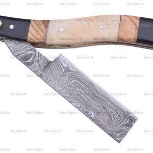 Dam-007 Damascus Steel Straight Razor Cut Throat Beautiful Handle ...