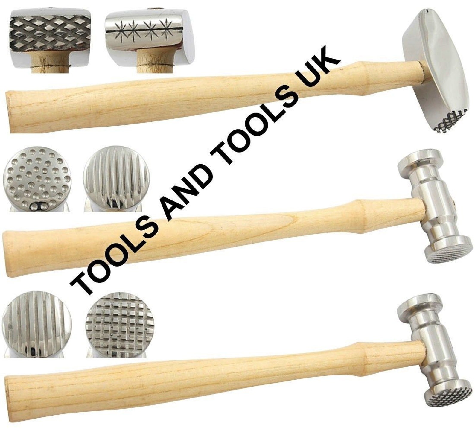 Texturing Metal Hammers Set 3 Pcs 6 Patterns Texture Hammer - Etsy