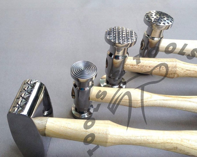 Texturing Metal Hammers Set 4 Pcs 8 Patterns Texture Hammer Jewelry ...