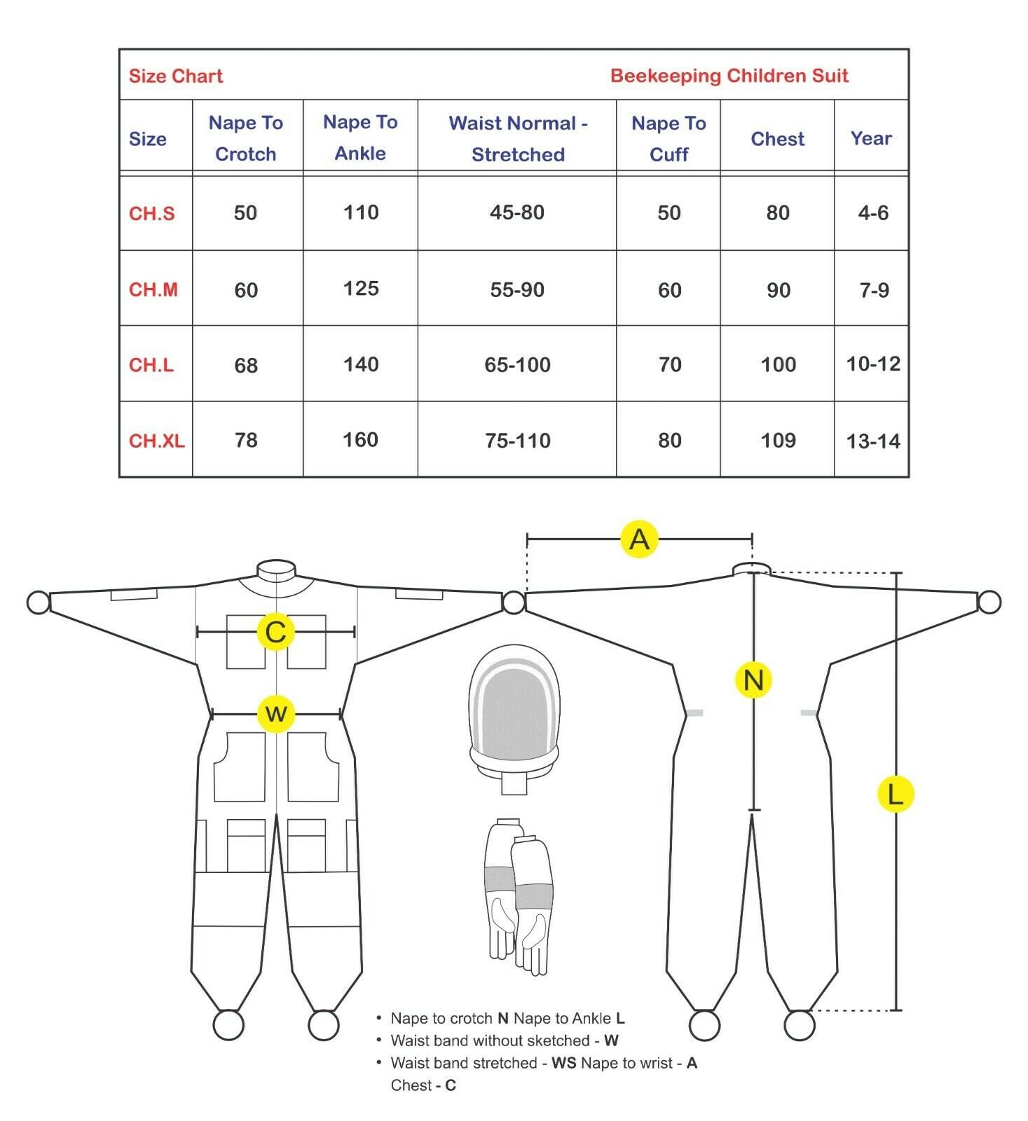White Child Size Large Three Layers Mesh Beekeeping Suit Bee | Etsy