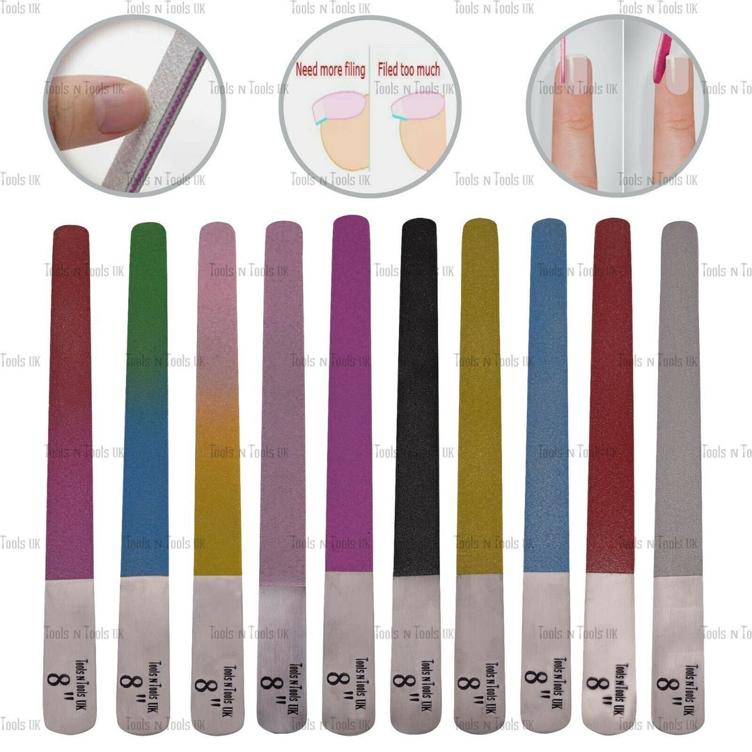 New 8 Various Colours Diamond Deb Foot Skin Nail Files Steel Podiatry ...