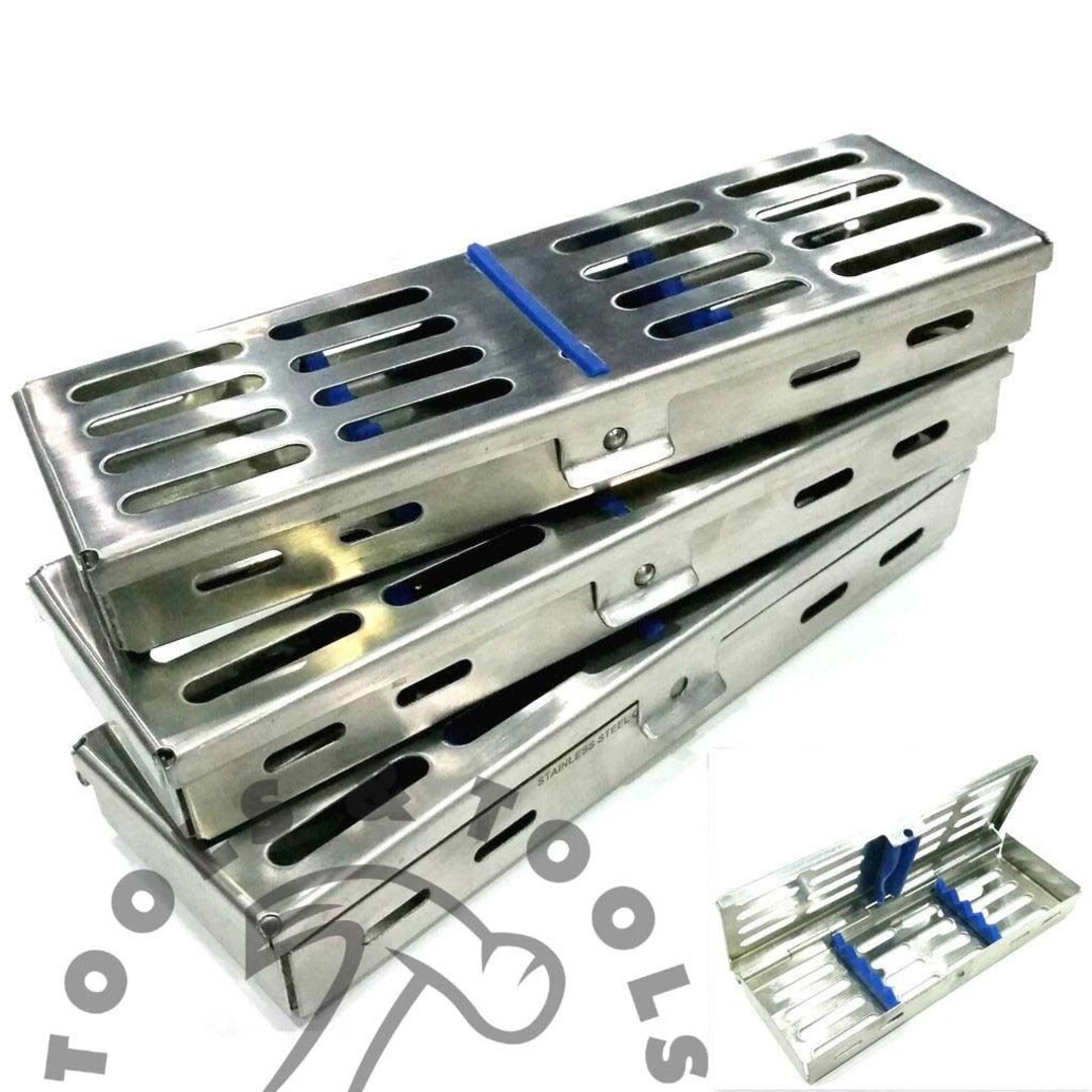 3 Pcs Set Sterilization Cassette Rack Tray Hold 5 Dental Instruments ...