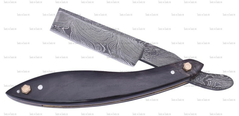 Dam-005 Damascus Steel Straight Razor Cut Throat Bull Horn - Etsy