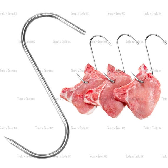 S Shape Hooks Meat Hanger Hanging Beef Duck Bacon Barbecue Etsy