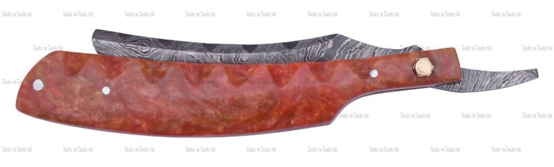 Dam-011 Damascus Steel Straight Razor Cut Throat Red Fancy | Etsy