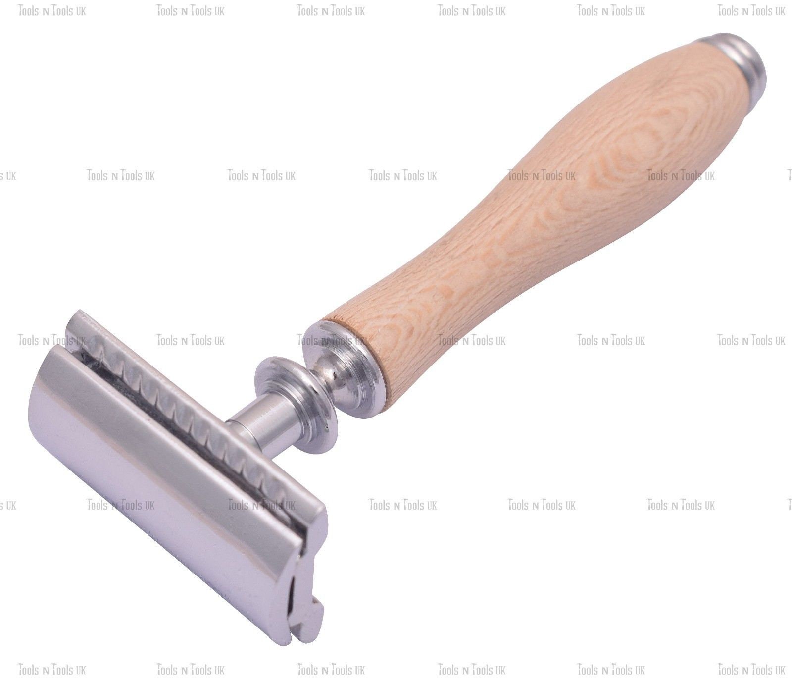 Light Wooden Handle Heavy Duty Double Edge Safety Razor Clean and ...
