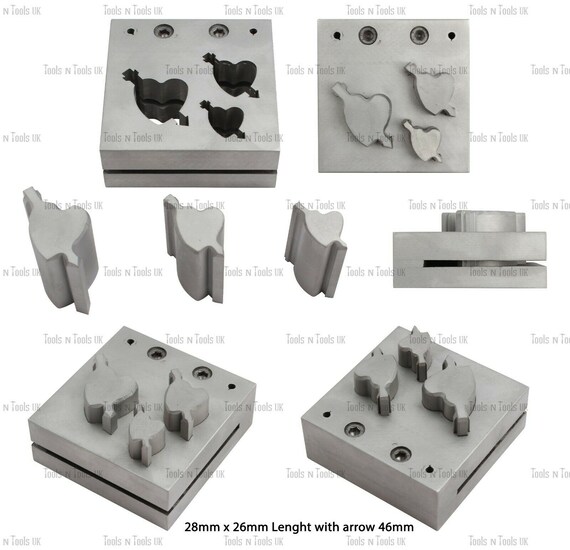 Heart With Arrow 3 Punch Steel Disc Cutter Jewellery Dapping - Etsy