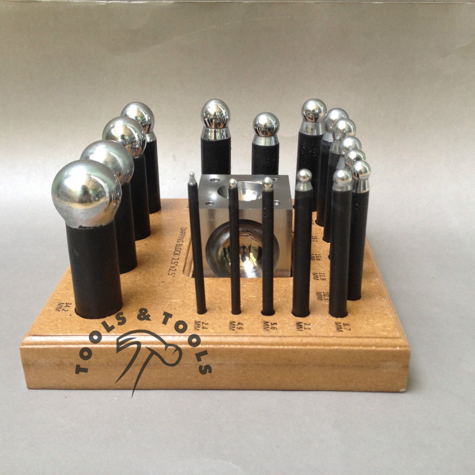 17 X QUALITY DAPPING PUNCH Set Steel 2 Square Doming | Etsy UK