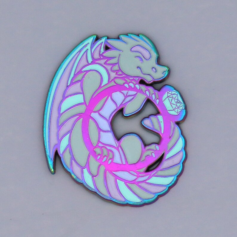 Ring Dragon Enamel Pin - Etsy