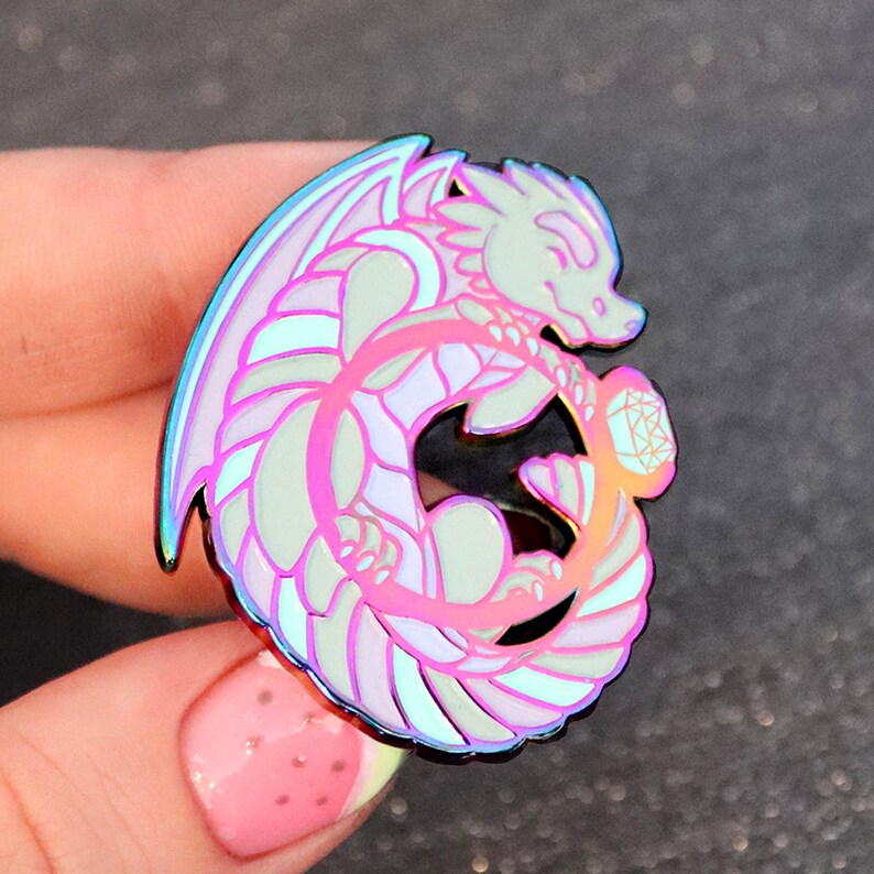 Ring Dragon Enamel Pin - Etsy