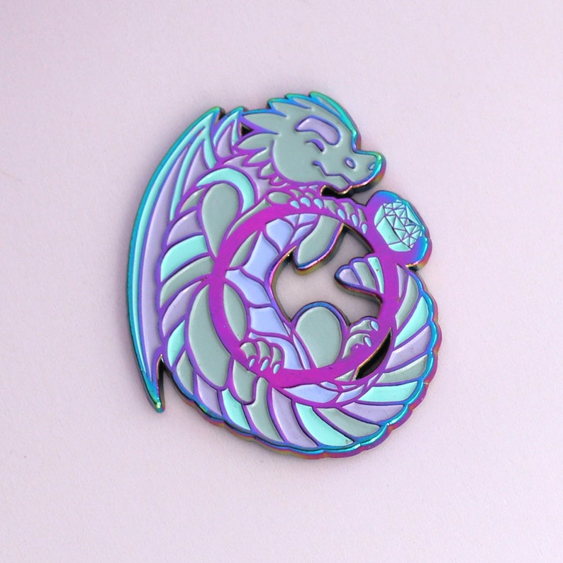 Ring Dragon Enamel Pin - Etsy