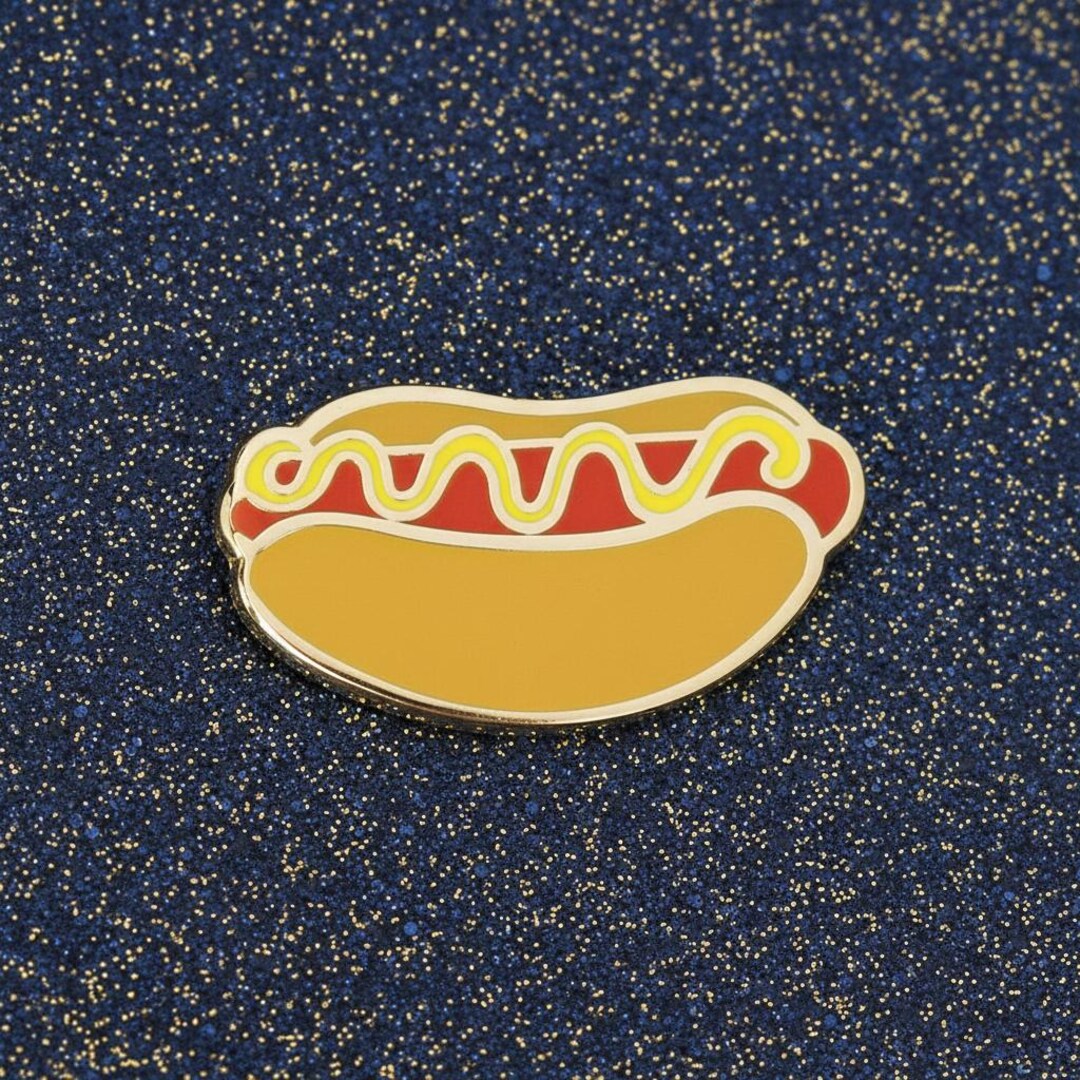 Mustard Hot Dog Mini Pin - Etsy