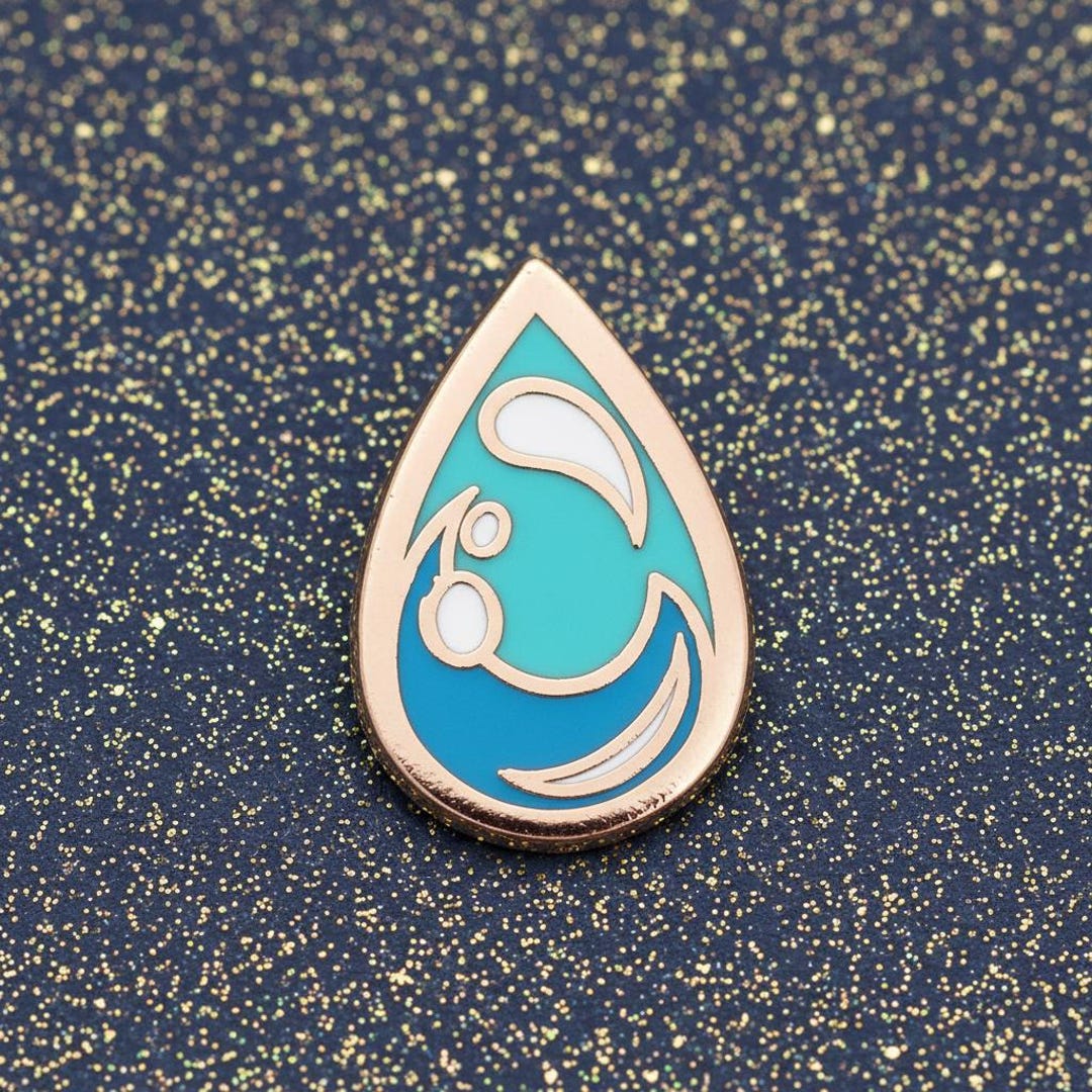 Water Drop Mini Pin - Etsy