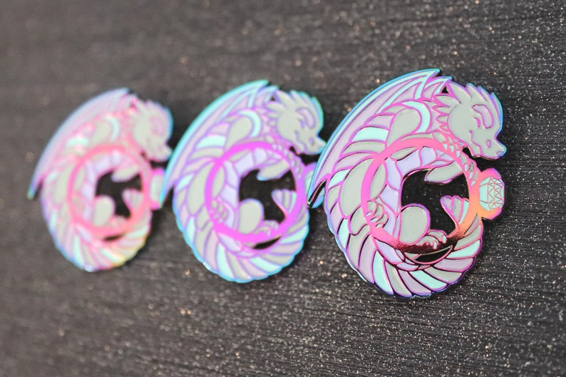 Ring Dragon Enamel Pin - Etsy