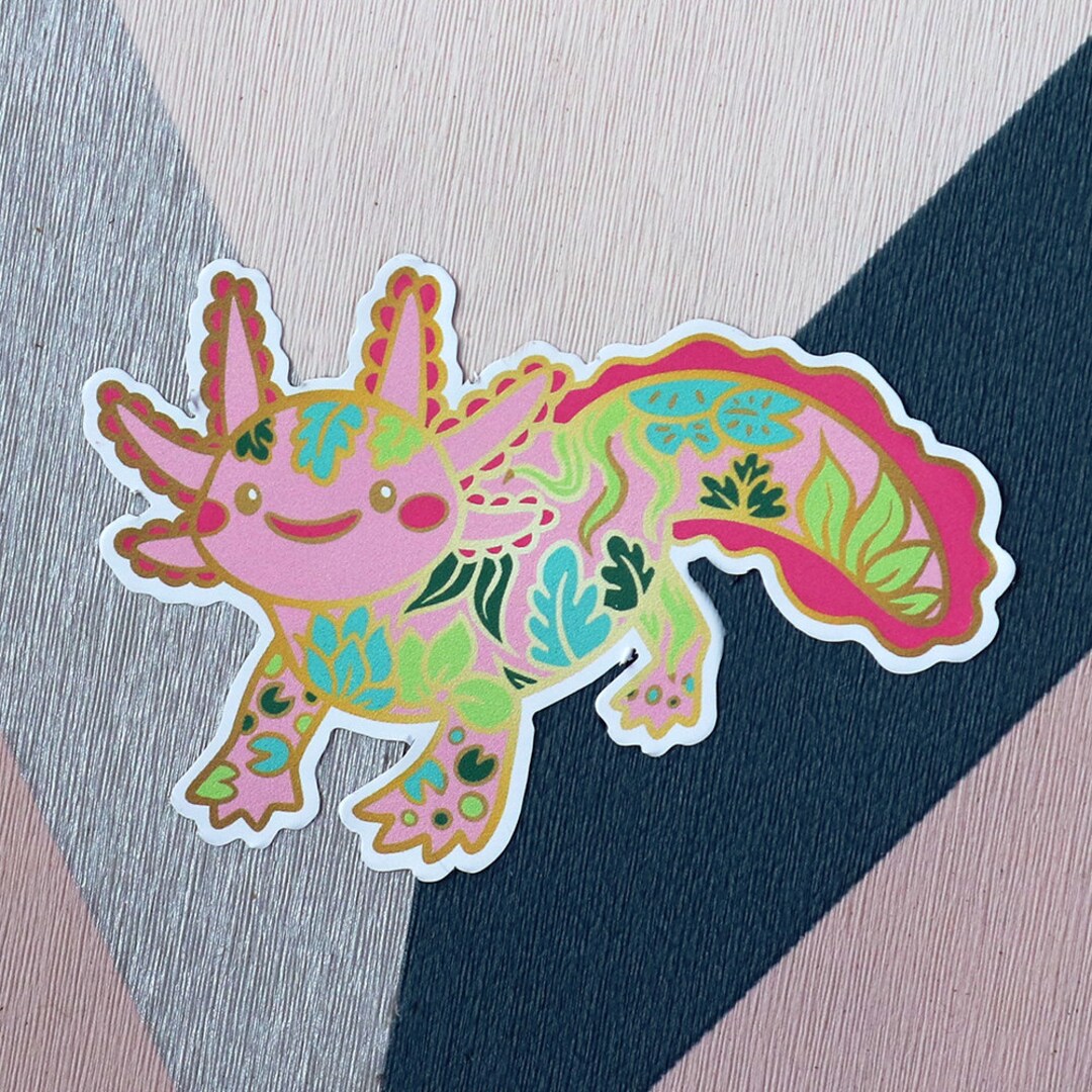 Axolotl Vinyl Sticker - Etsy
