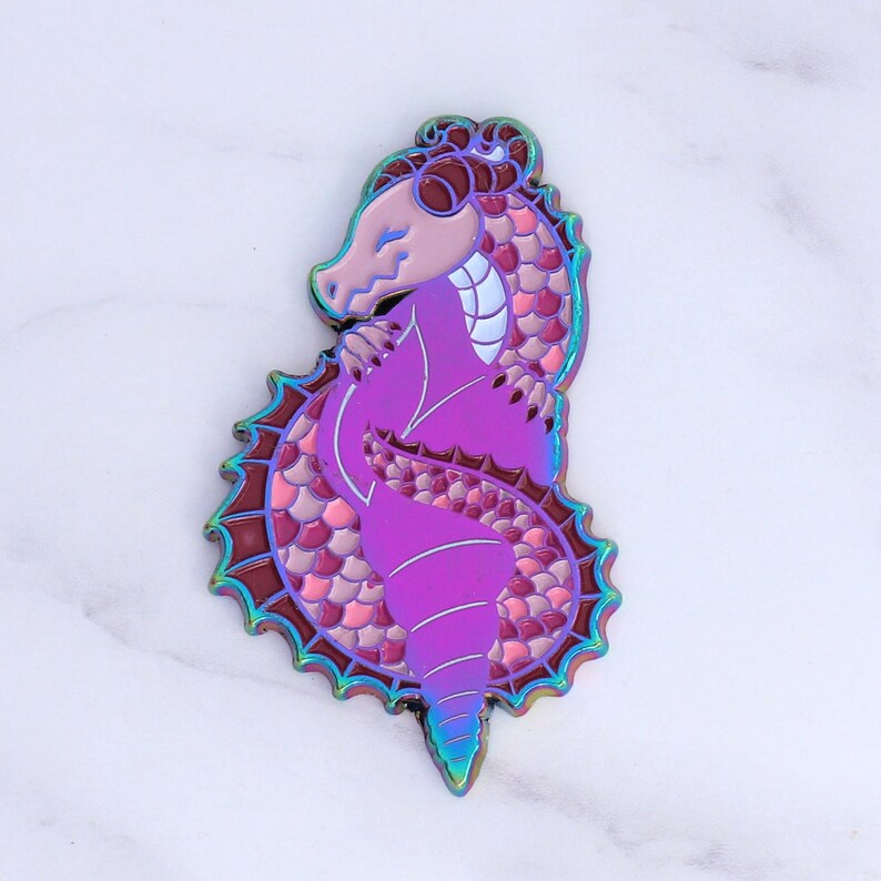 Shell Dragon Enamel Pin - Etsy