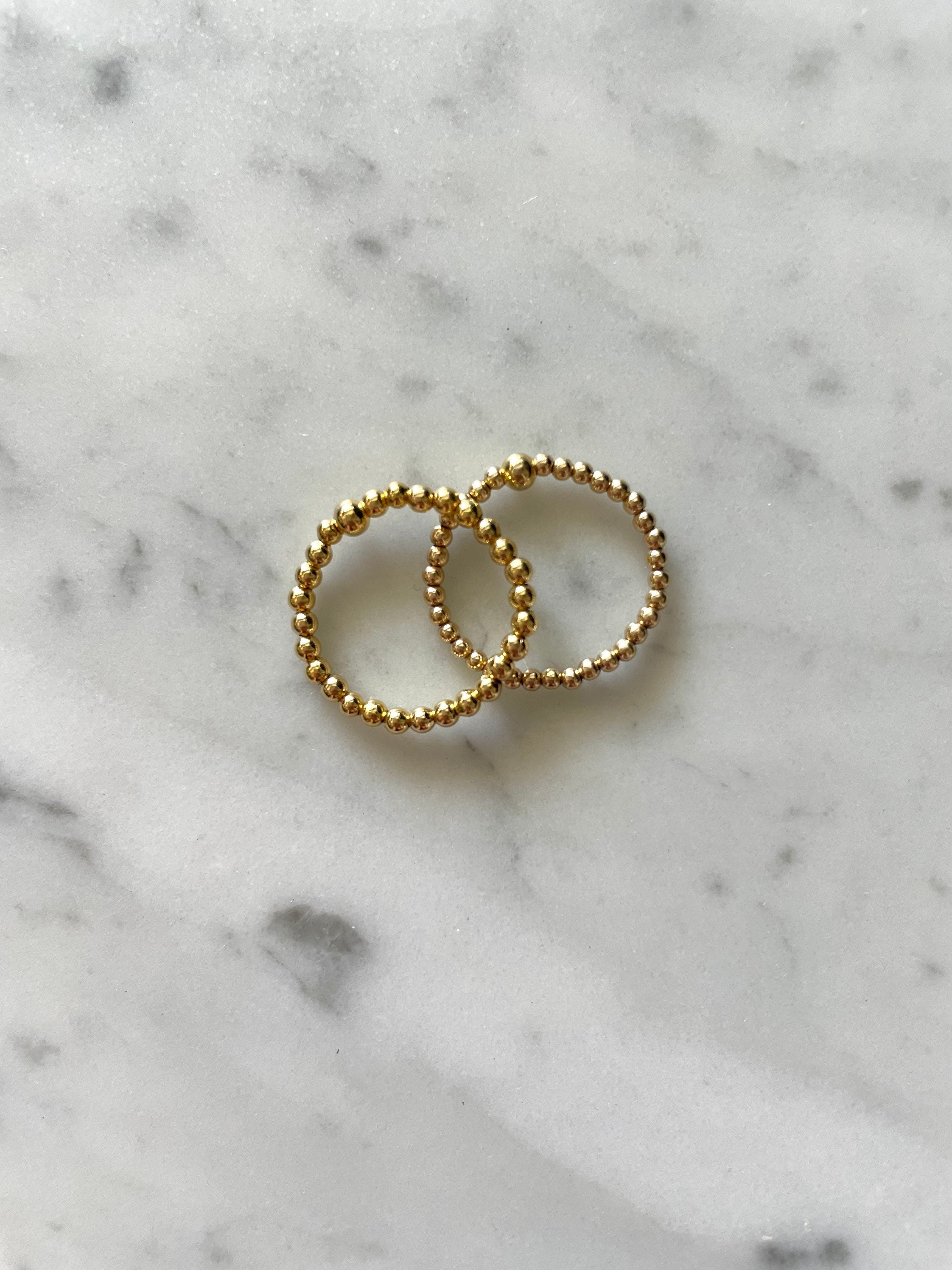 Gold Filled Beaded Ring | Stacking Rings for Women | Cute Beaded Rings | Layering Rings ...