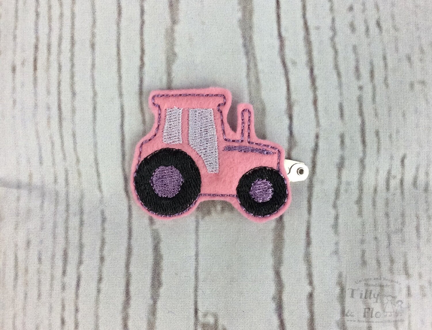 Cute Pink Tractor Felt Hair Clip two Shades Available - Etsy UK