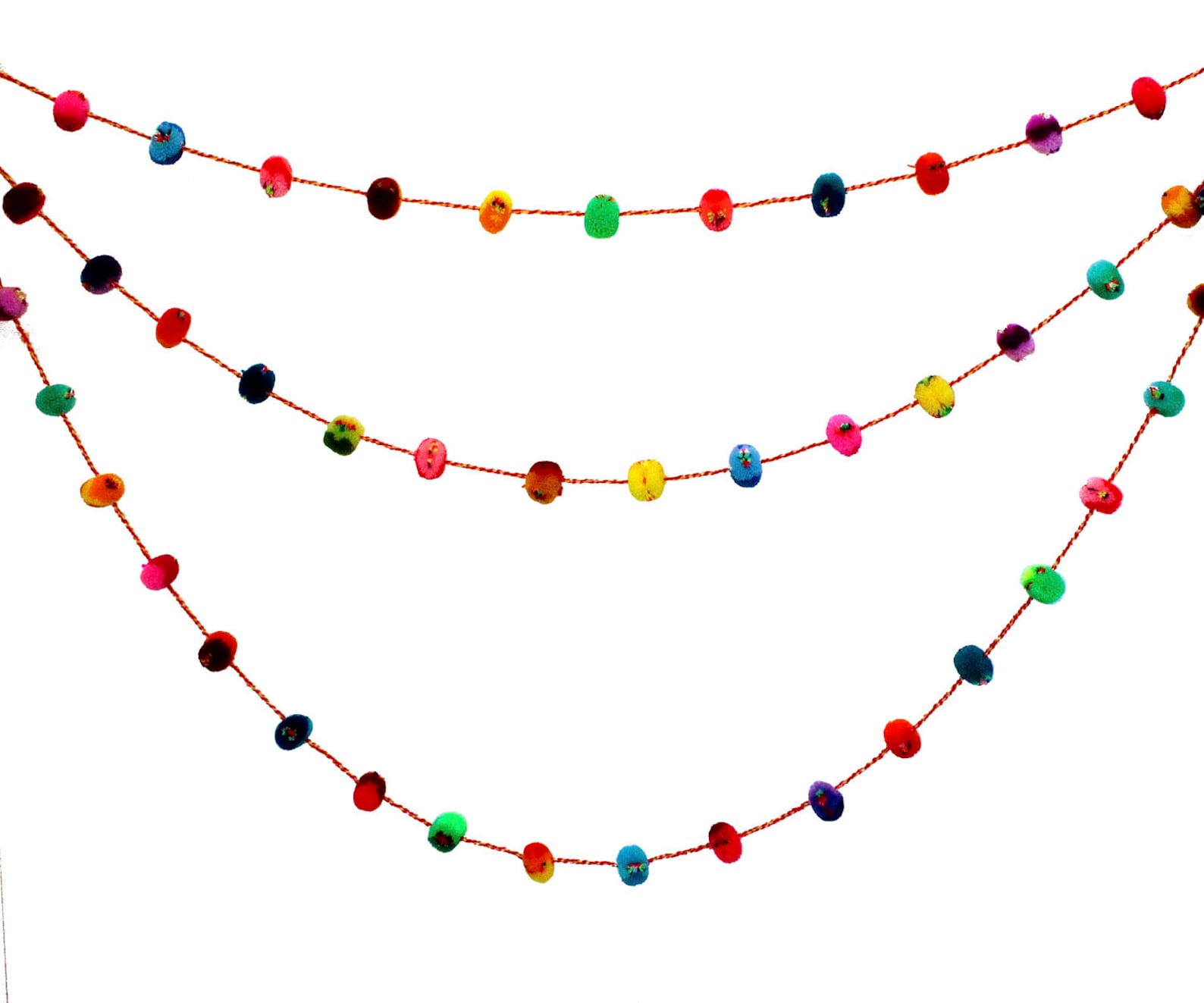 PERUVIAN Pom Pom Garland, Ethnic Garland, Wool Bunting, Pom Pom Banner ...