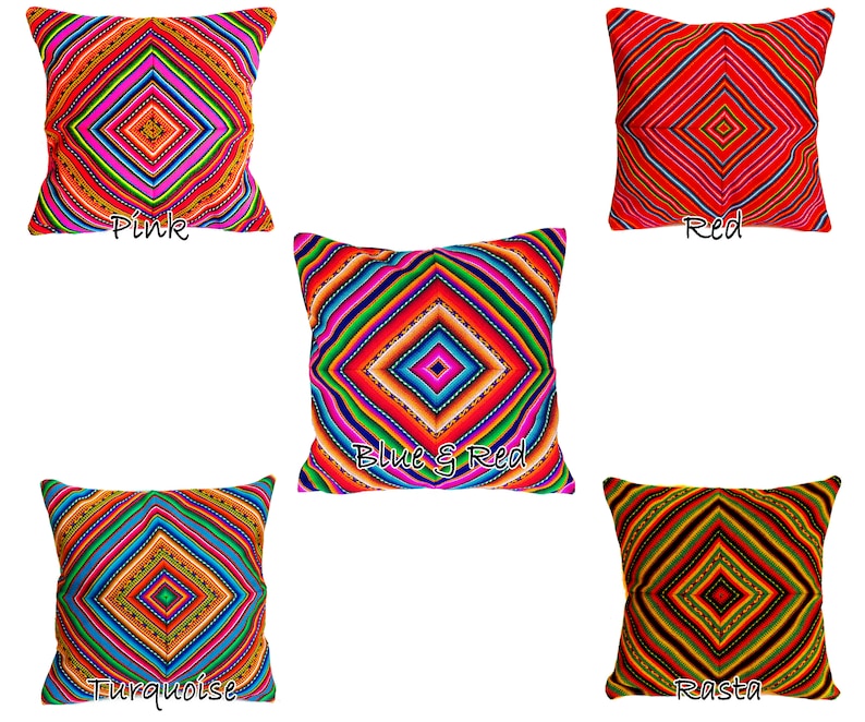 16x16 PERUVIAN Outdoor CUSHION Cover - Throw Pillow, Peruvian Ethnic ...