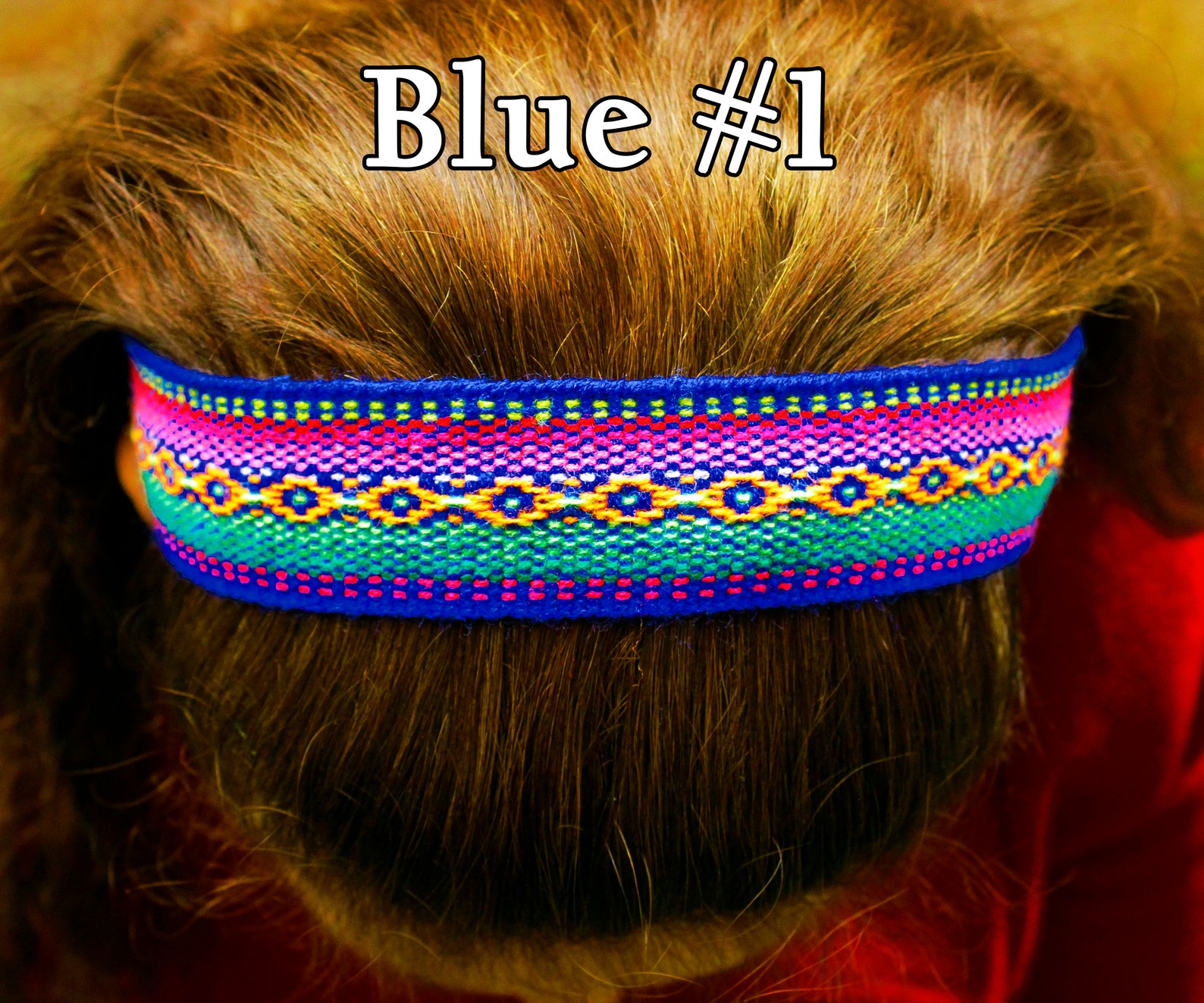 BLUE Peruvian Fabric Headband Peruvian Blue Trim Multicolor - Etsy
