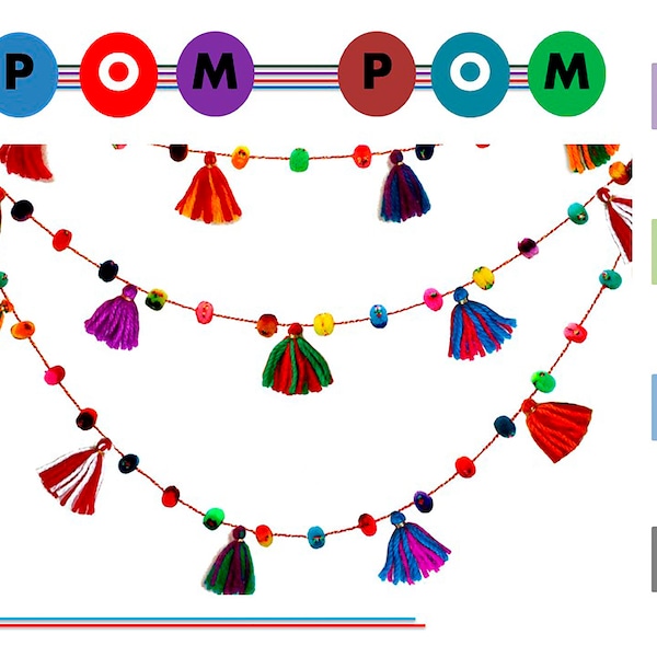 Pom Pom Garland - Etsy